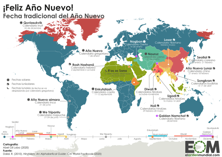 ¿EN QUÉ PAÍSES se CELEBRA el AÑO NUEVO? DESCÚBRELO AQUÍ